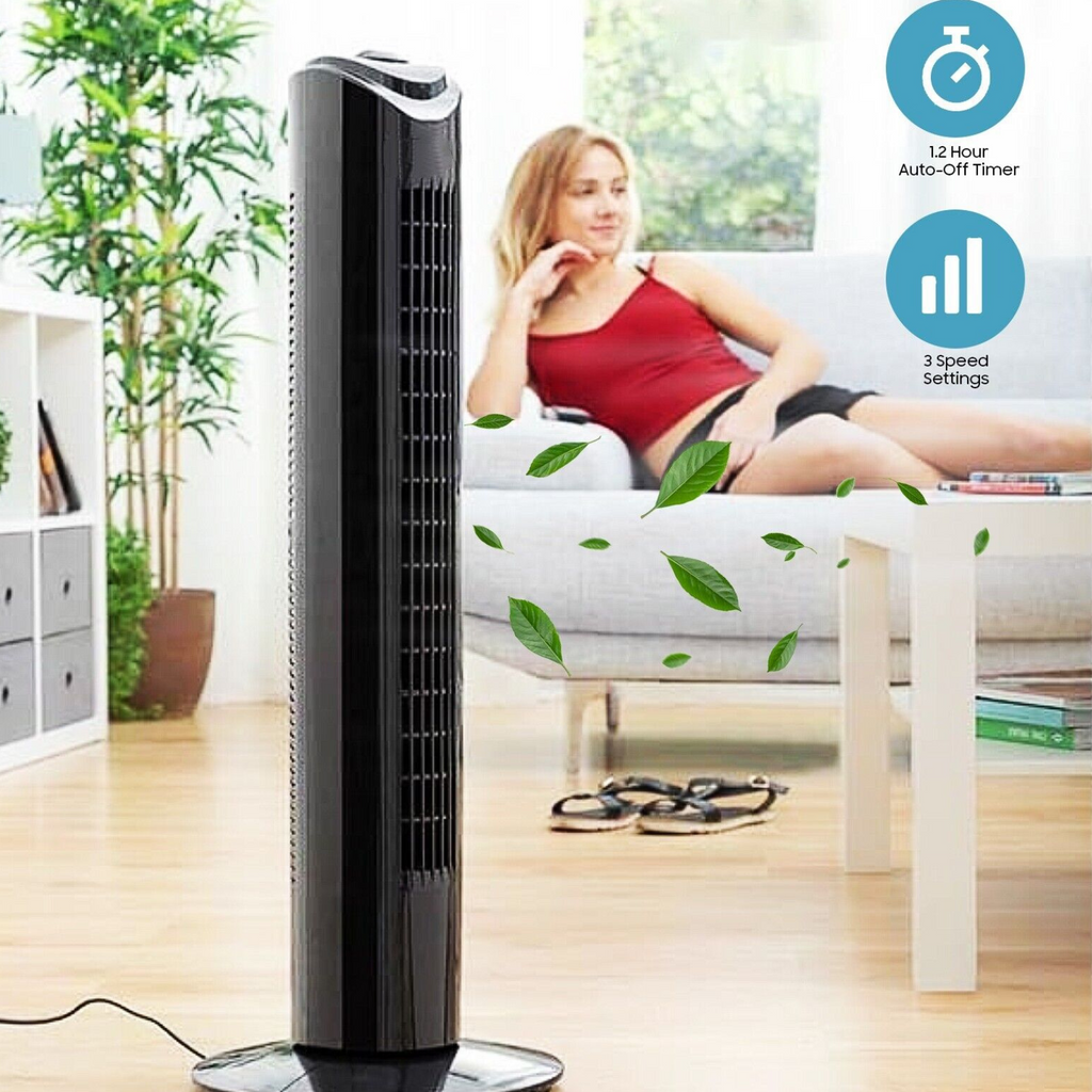 Celsius 81cm Electric Air Cooling Tower Fan Oscillation w/ Timer 3-Spe ...