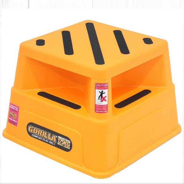 Gorilla Industrial Safety Step 175kg Rating Work Office Safe Step Ladd ...