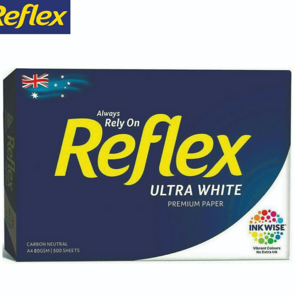 1 x Reflex A4 Ream Ultra White Copy Paper 80gsm - 1 Ream 500 Pages She ...