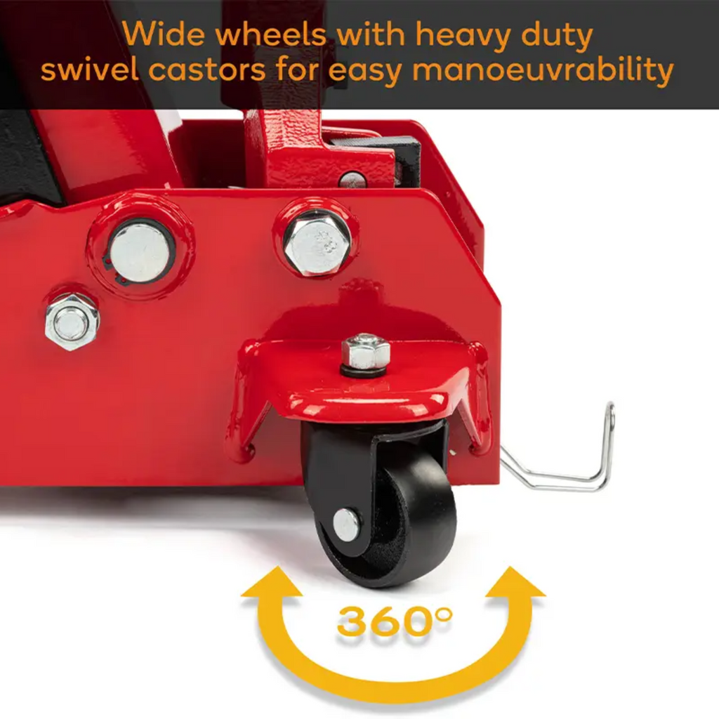 Heavy Duty 2000kg Lifting Carrying Trolley Jack Hydraulic Service Red ...