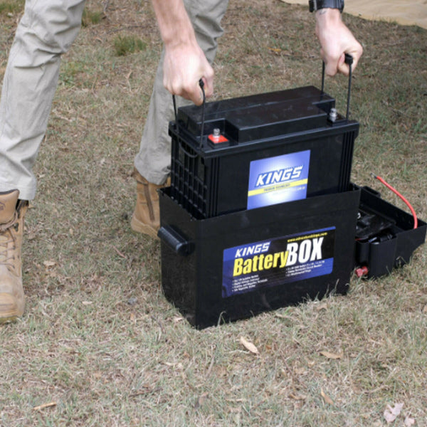 Adventure Kings 12v 138Ah AGM Deep-Cycle Maxi Battery Box Dual Input C ...