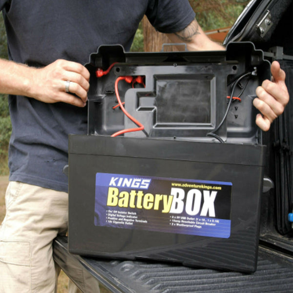 Adventure Kings 12v 138Ah AGM Deep-Cycle Maxi Battery Box Dual Input C ...