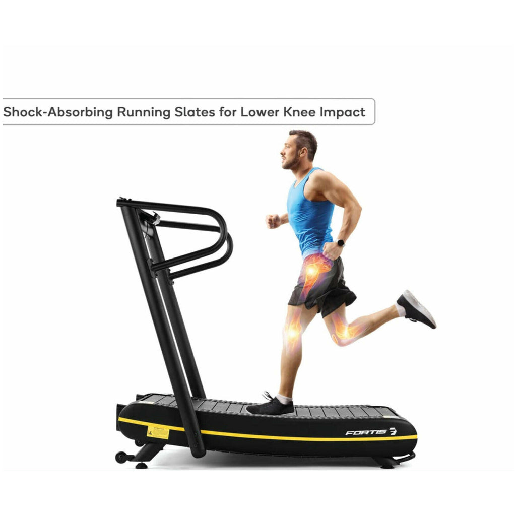 Fortis Free Runner Curved Manual Treadmill Home Gym Walk & Run Cardio ...