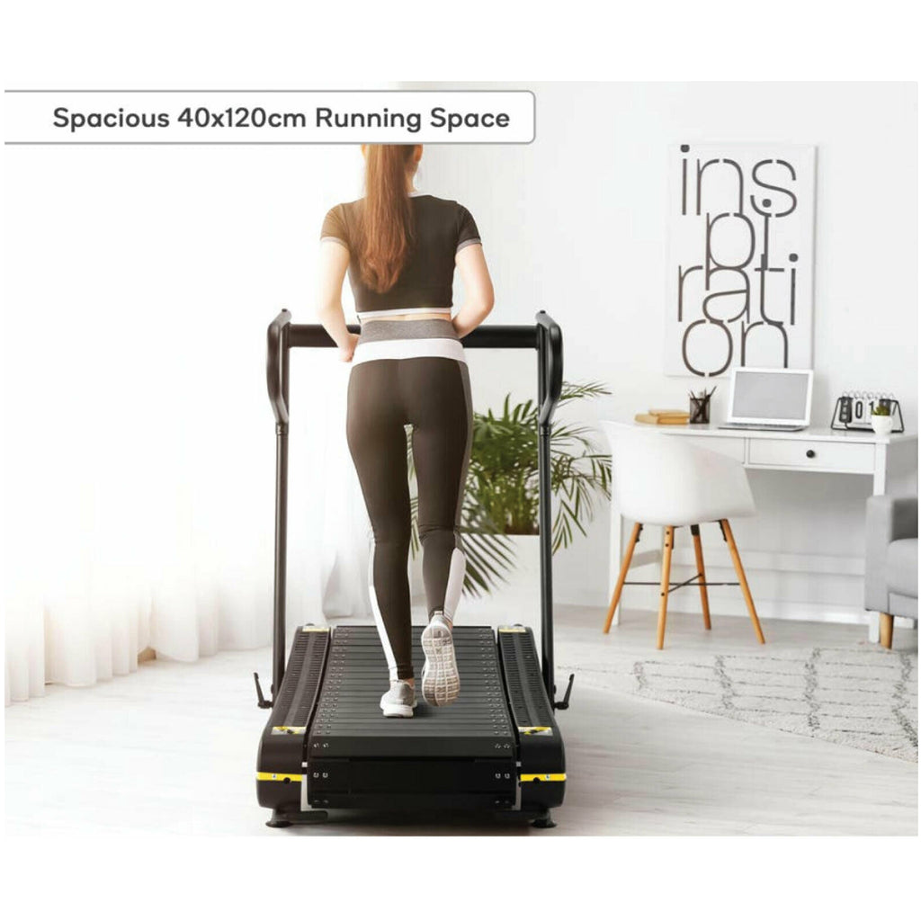 Fortis Free Runner Curved Manual Treadmill Home Gym Walk & Run Cardio ...