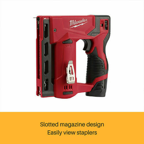 Milwaukee 12V Cordless Crown Stapler 10MM Staple Gun M12 Tool Gauge Sk ...