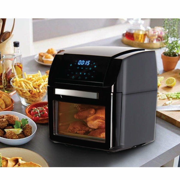 Kitchen Couture 14L Digital Air Fryer Black with Accessories rotisseri ...