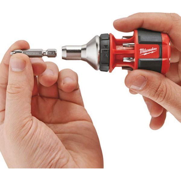 Milwaukee 48222330 8-In-1 Stubby Ratchet Multi Bit Driver – thetopshopau