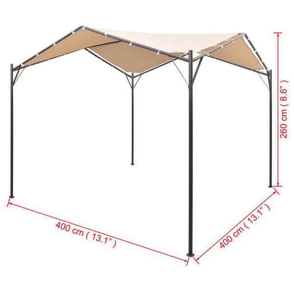 Outdoor Gazebo 4x4m Steel Frame Pavilion Party Tent Canopy Patio Garde ...